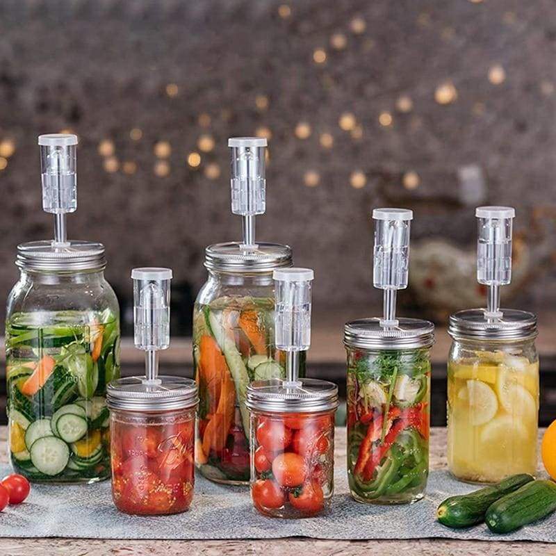 Airtight Fermentation Lids for Mason Jars | Airlock Self Burping ...