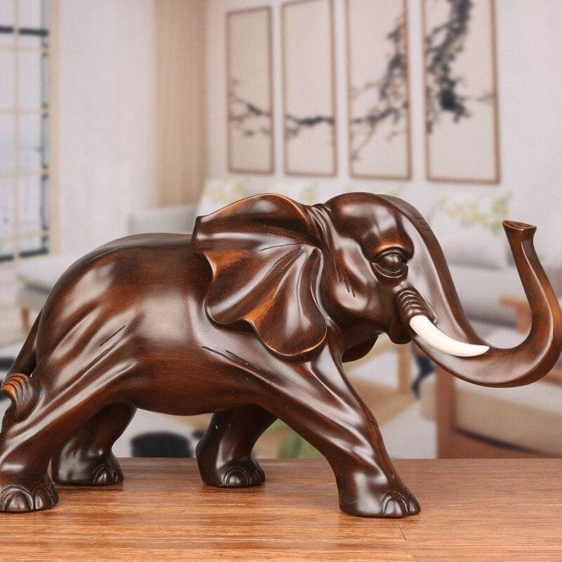 Carved Elephant, Good Luck Elephant Statue, Feng Shui Elephant ...